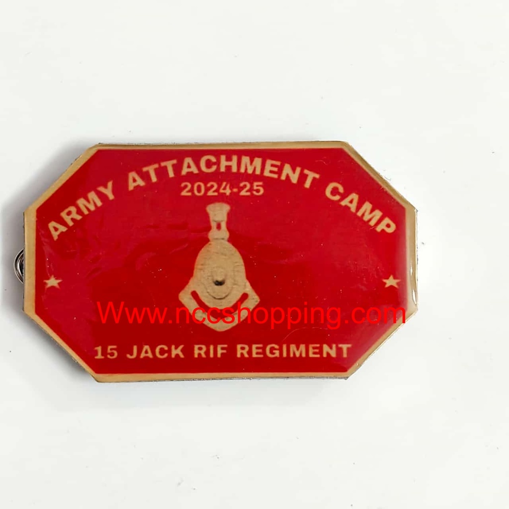 Army attachment camp 15 Jack rif regiment Ncc Badge